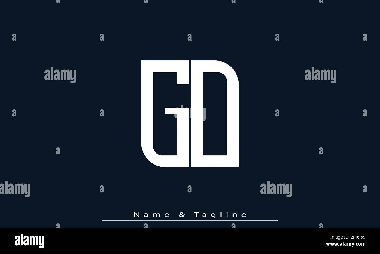 Alphabet letters Initials Monogram logo GD , DG Stock Vector Image ...