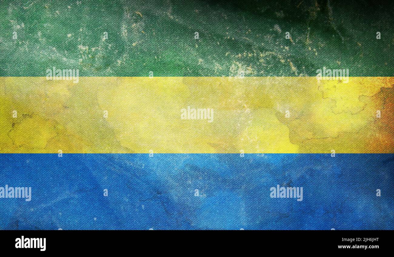 Top view of retro flag Municipal Bandung Indonesia with grunge texture ...