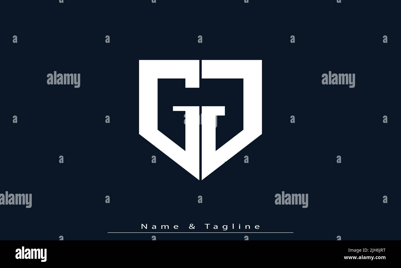Alphabet letters Initials Monogram logo GJ , JG Stock Vector Image & Art - Alamy