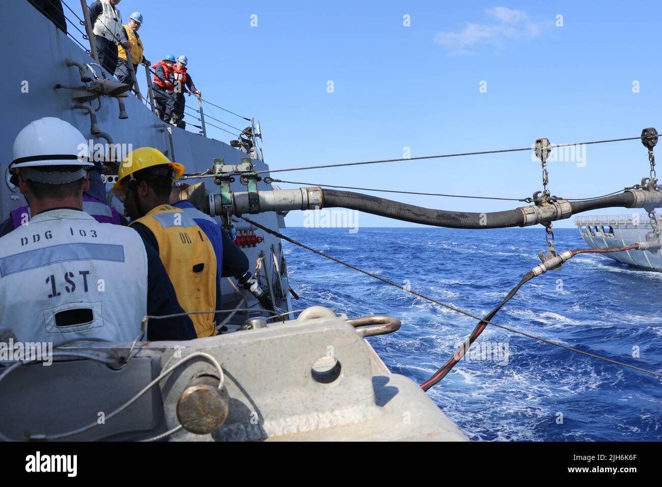 220616-N-OK195-0050 ATLANTIC OCEAN (June 16, 2022) Sailors assigned to ...