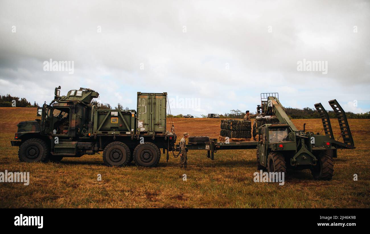 Marine Corps base Hawaii, (July 12, 2022) U.S. Marines with Combat ...