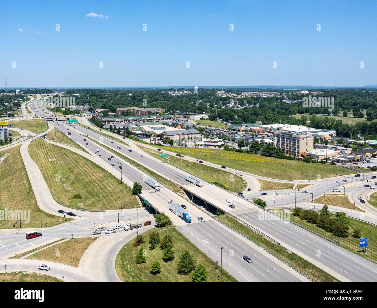 Highway interchange in suburban St. Louis Stock Photo - Alamy