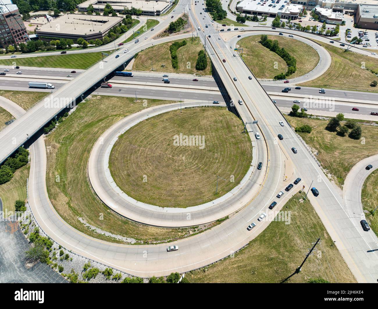 Highway interchange in suburban St. Louis Stock Photo - Alamy