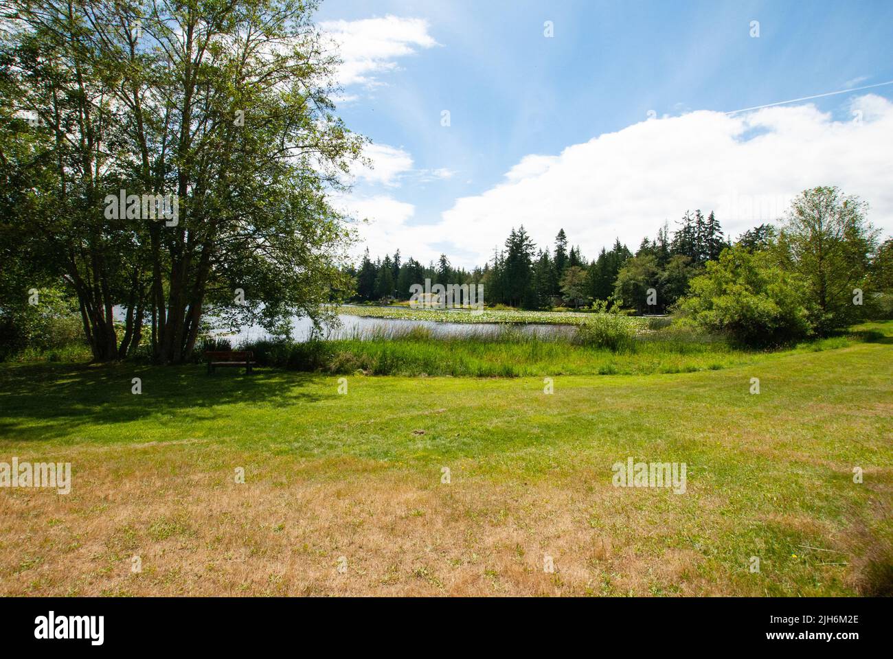 Magic Lake, North Pender Island, British Columbia, Canada Stock Photo ...