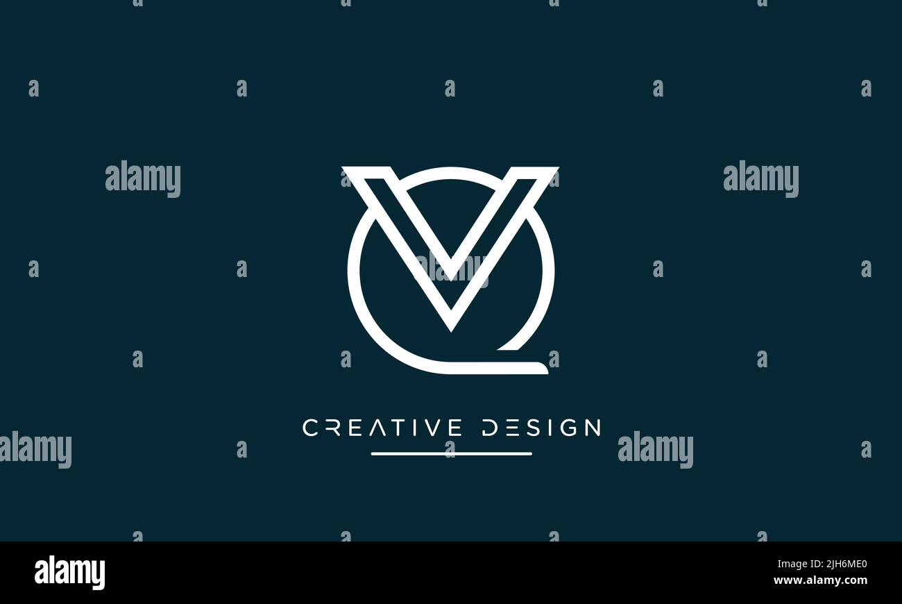 Qv alphabets Stock Vector Images - Alamy