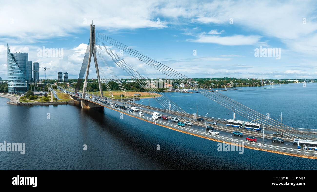 Vansu bridge spans daugava river hi-res stock photography and images ...