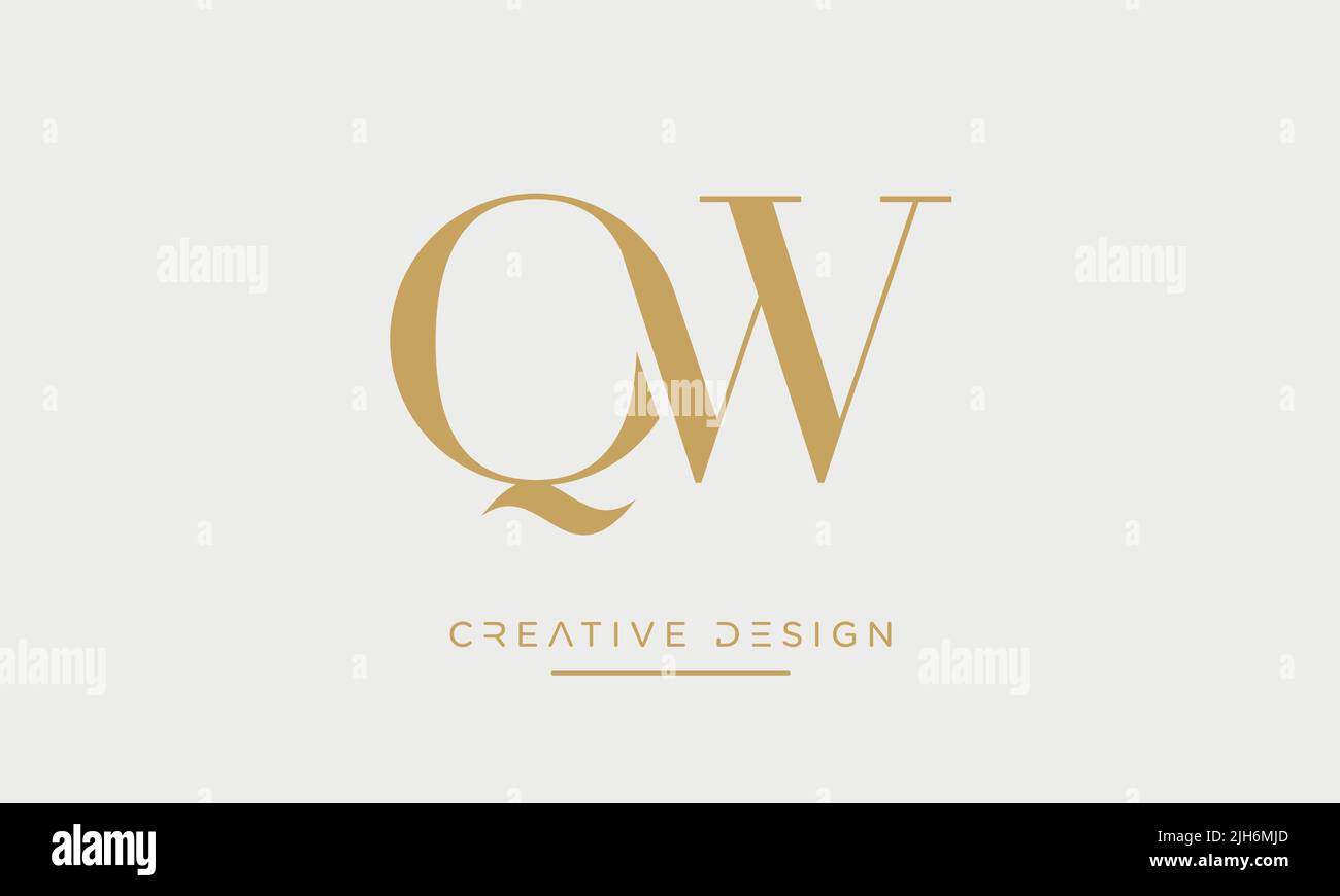 QW or WQ Abstract Icon Logo Design Vector Stock Vector Image & Art - Alamy
