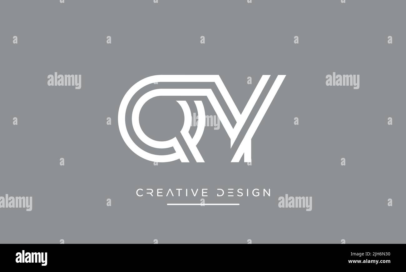 Alphabet Letters QY or YQ Abstract icon logo Vector Stock Vector Image ...