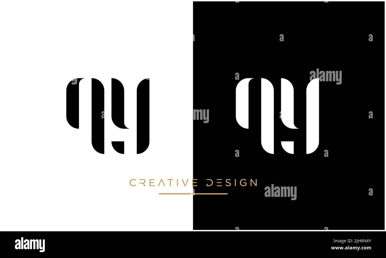 Alphabet Letters QY or YQ Abstract icon logo Vector Stock Vector Image ...