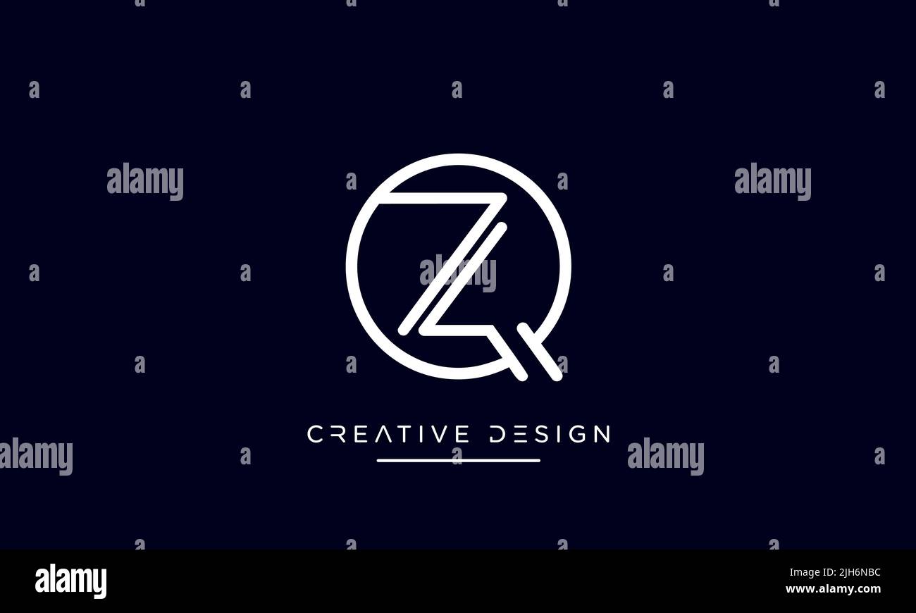 QZ or ZQ Alphabet Letters Icon Logo Monogram Vector Stock Vector Image ...