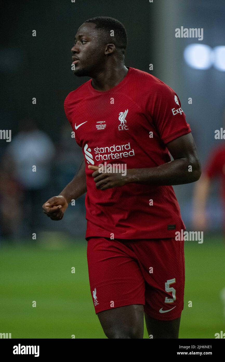 Singapore. 15th July, 2022. SINGAPORE, SINGAPORE - JULY 15: Ibrahim Konate of Liverpool during ...