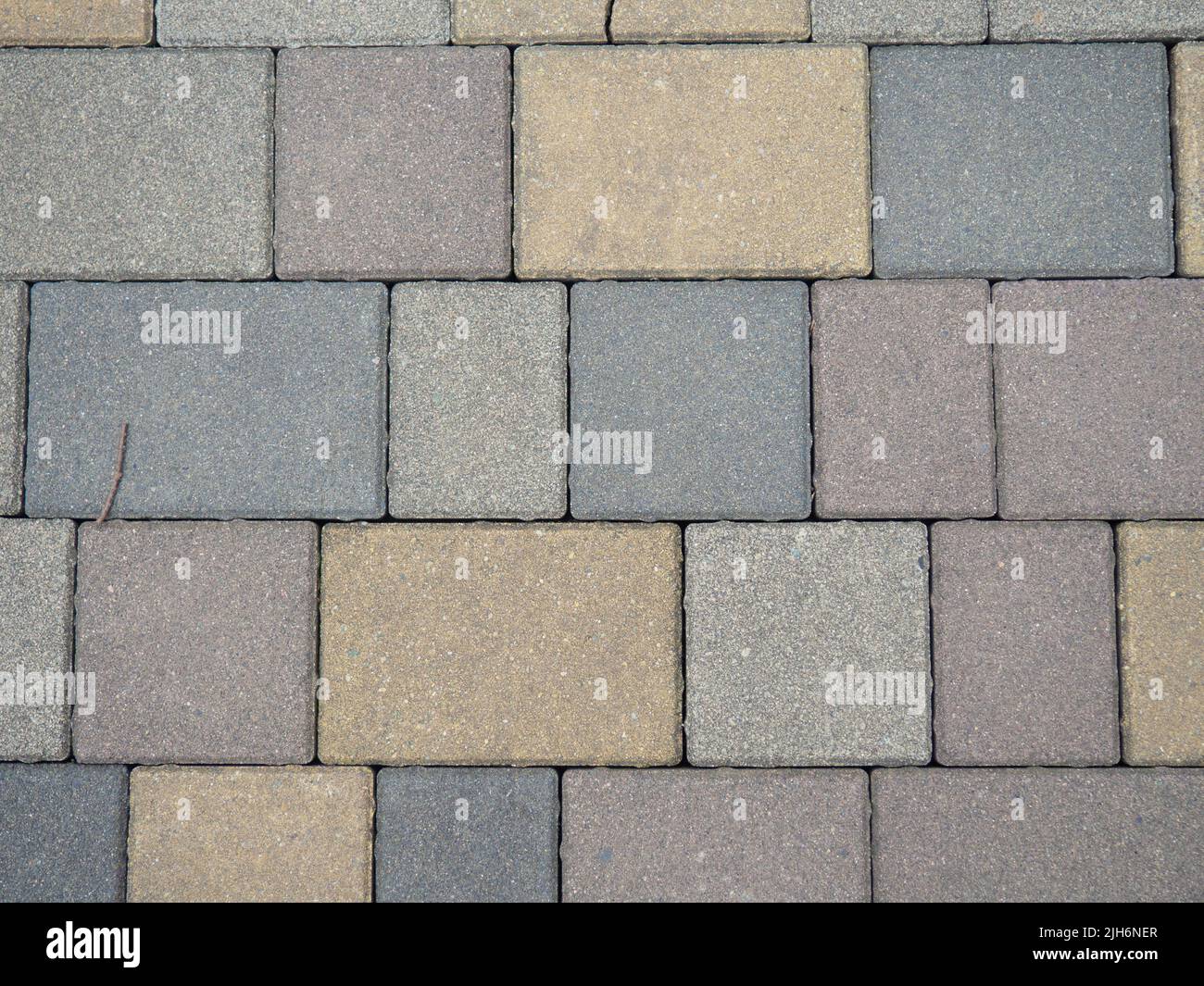 Multi-colored pavement. Stones on the pavement. Pavement tiles ...