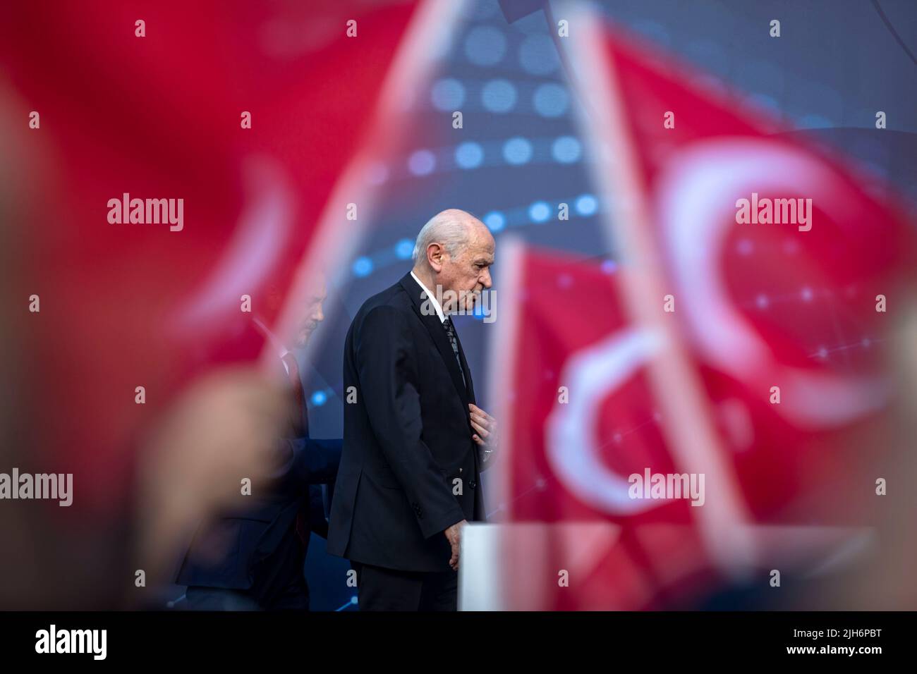 Istanbul, Turkey. 15th July, 2022. Turkish Nationalist Movement Party ...