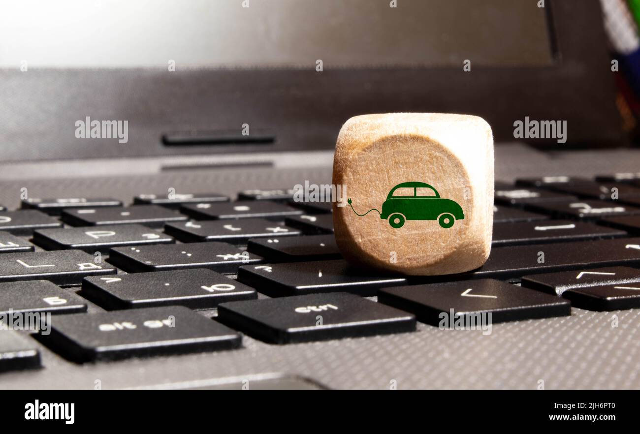 Electric car charging station signal, concept green Stock Photo - Alamy