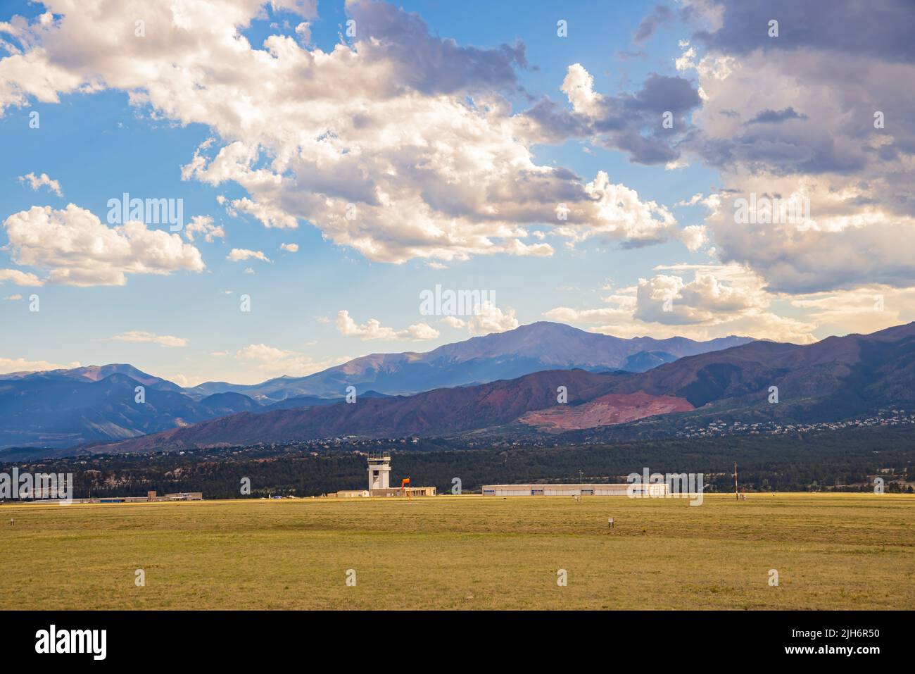 Afternoon view of the United States Air Force Academy Airfield at ...