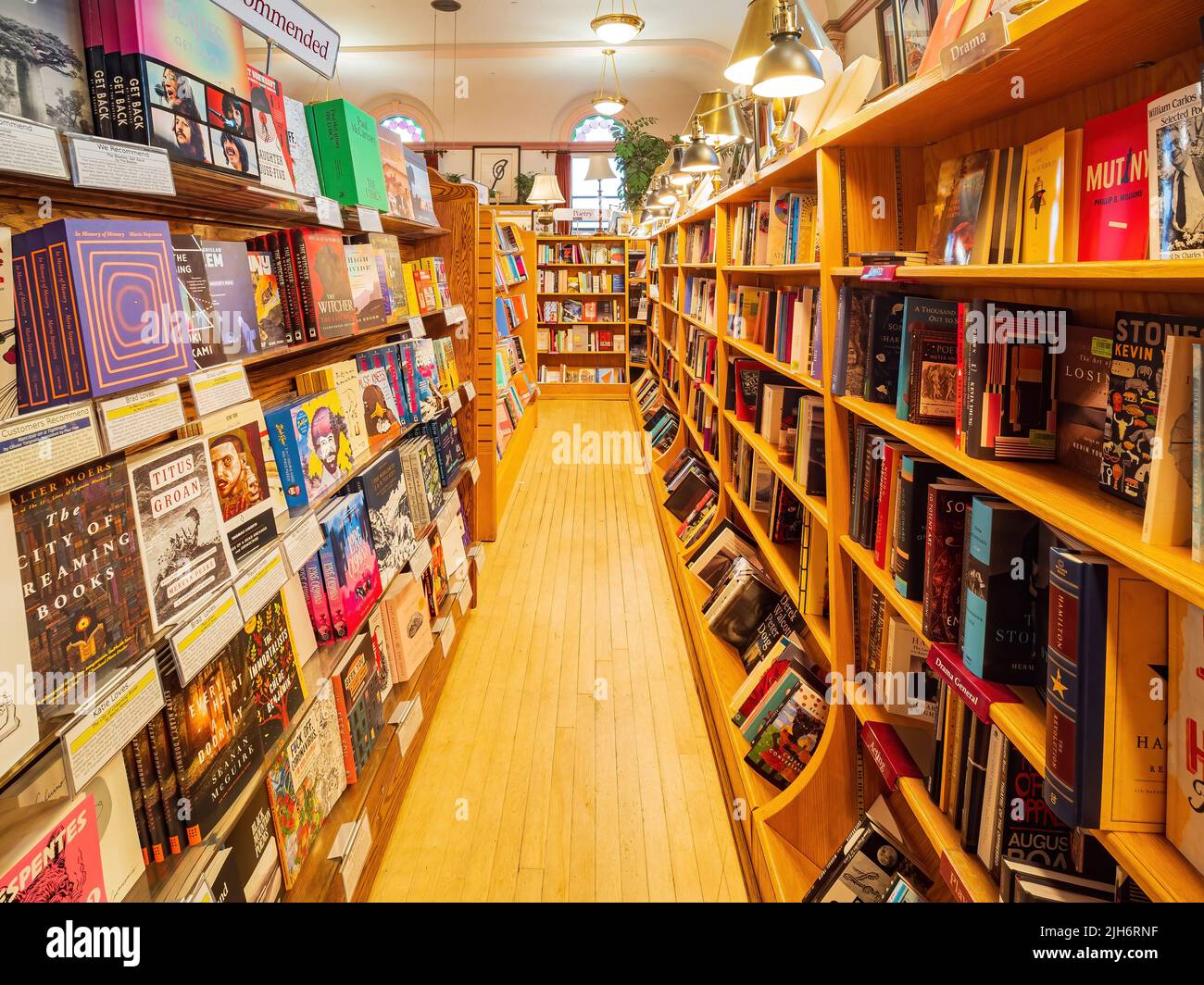 Colorado, JUL 2 2022 - Interior view of the Boulder Book Store Stock ...