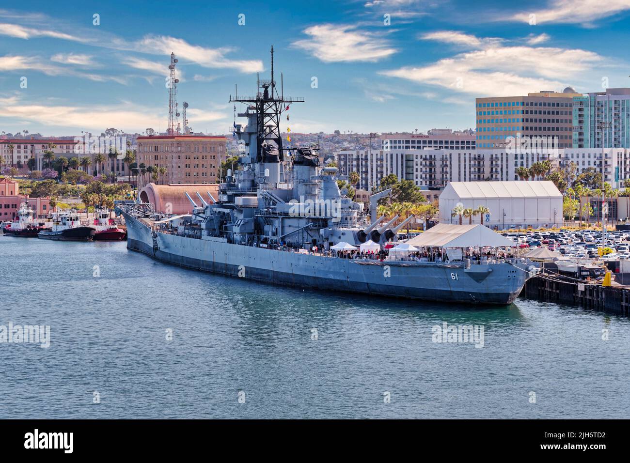 USS Iowa in Los Angeles Stock Photo - Alamy