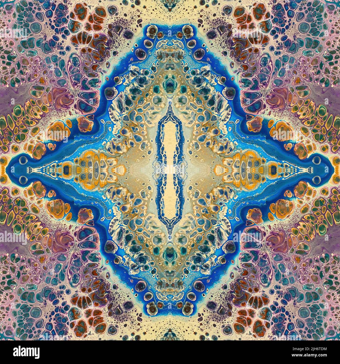 Acrylic paint pour digital art Stock Photo - Alamy