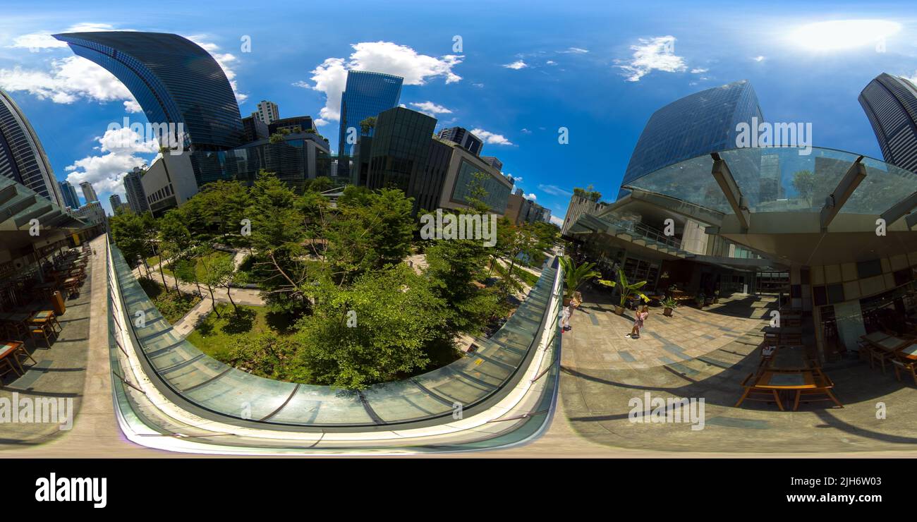 January 5 2020: A Manila: Business center with skyscrapers and modern ...