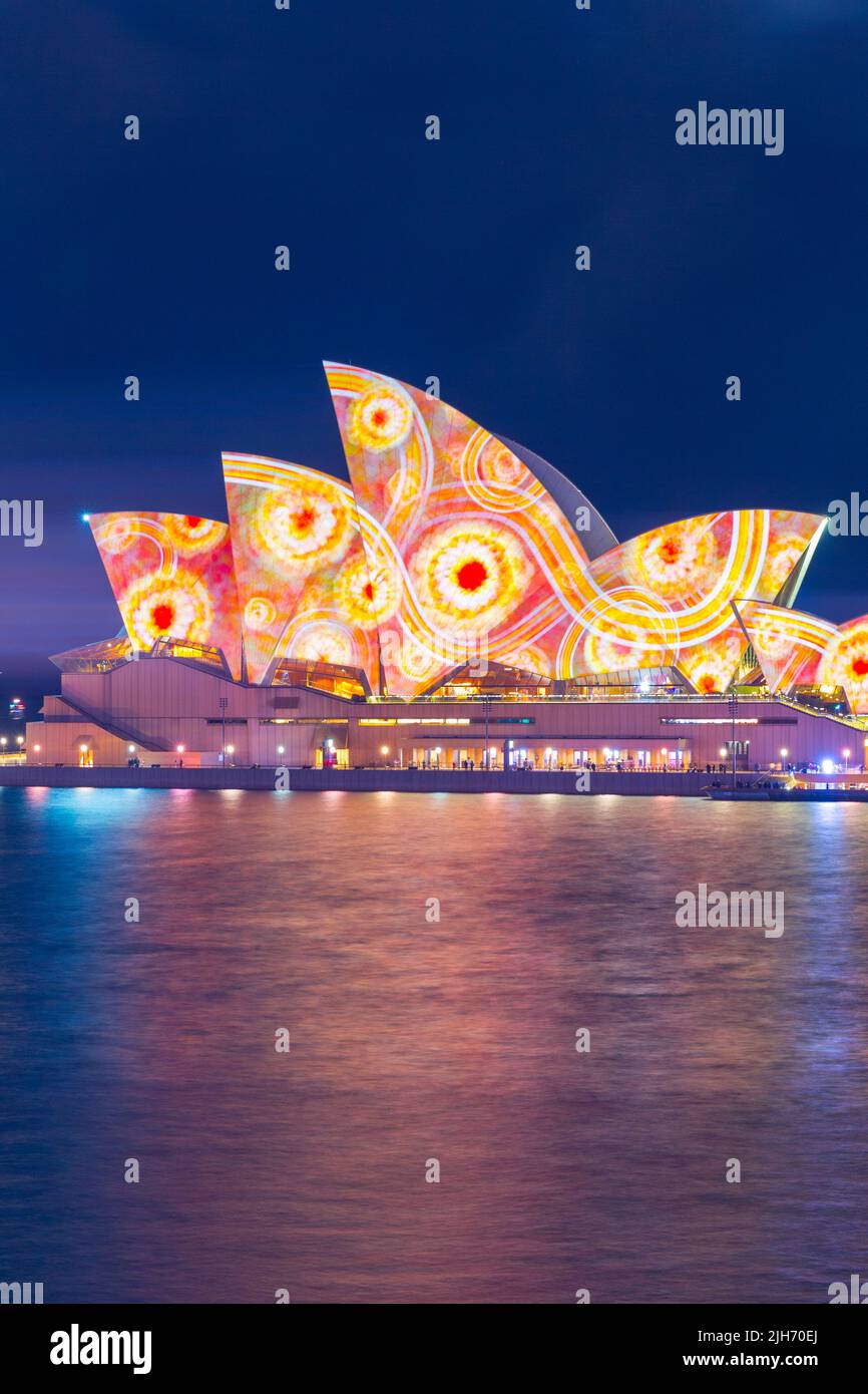 Special lighting adorns Sydney Opera House in Sydney, Australia, during ...