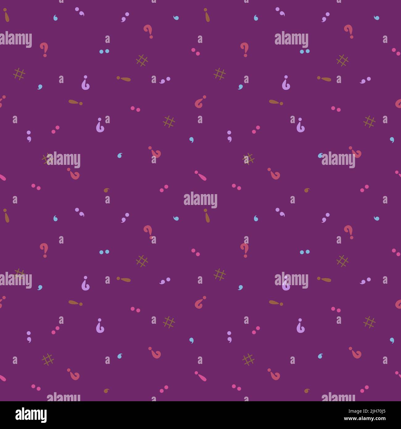 Punctuation marks seamless school pattern for kids and students for ...