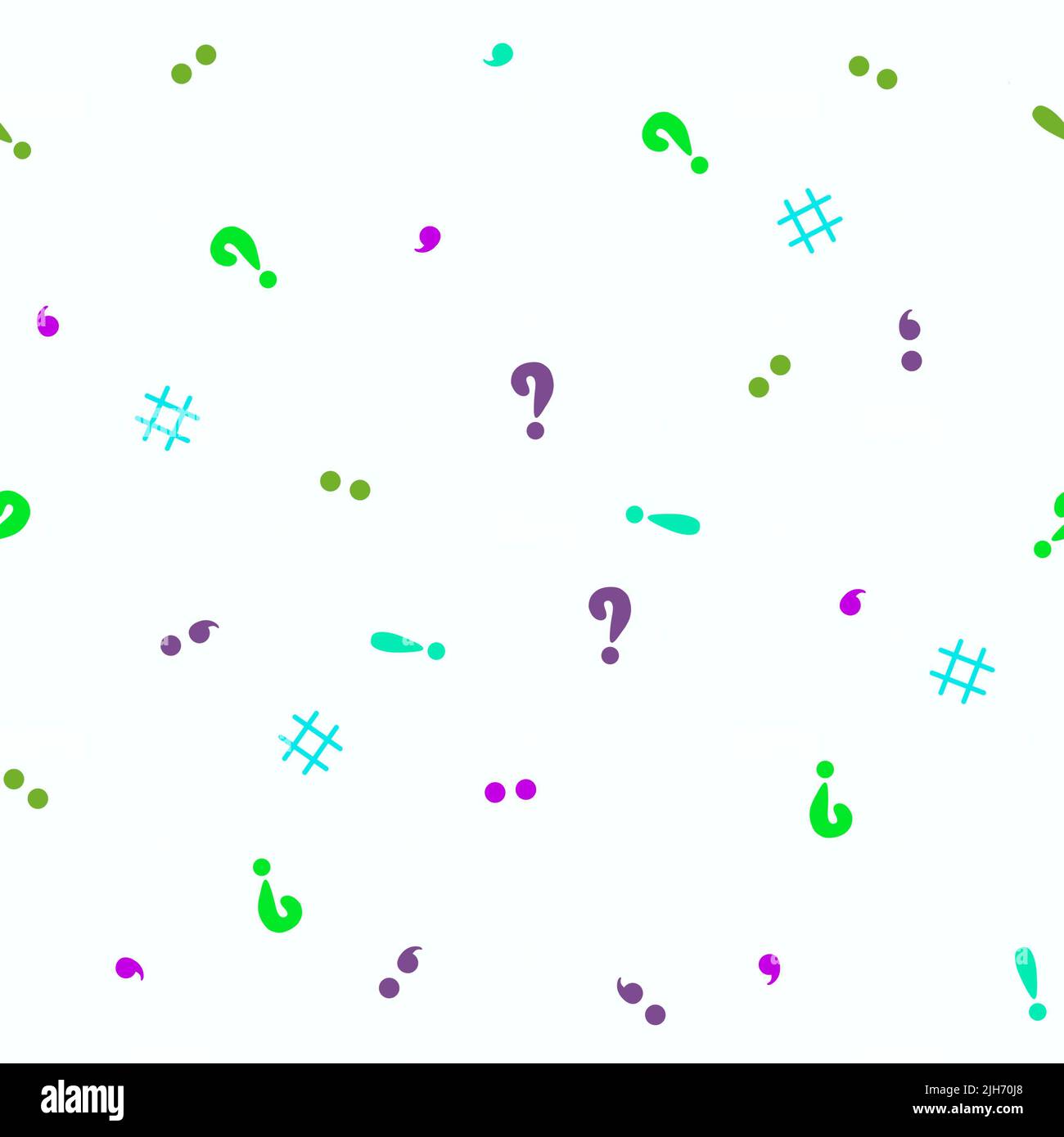 Punctuation marks seamless school pattern for kids and students for ...