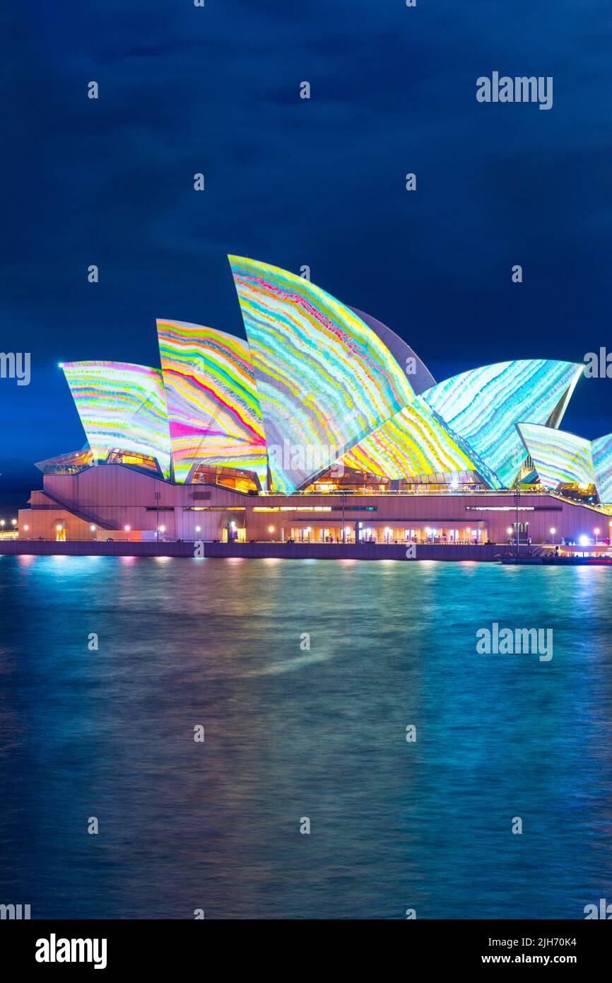 Special lighting adorns Sydney Opera House in Sydney, Australia, during ...