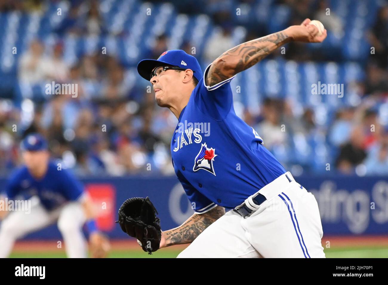 July 15, 2022, Toronto, ON, Canada: Toronto Blue Jays relief pitcher ...