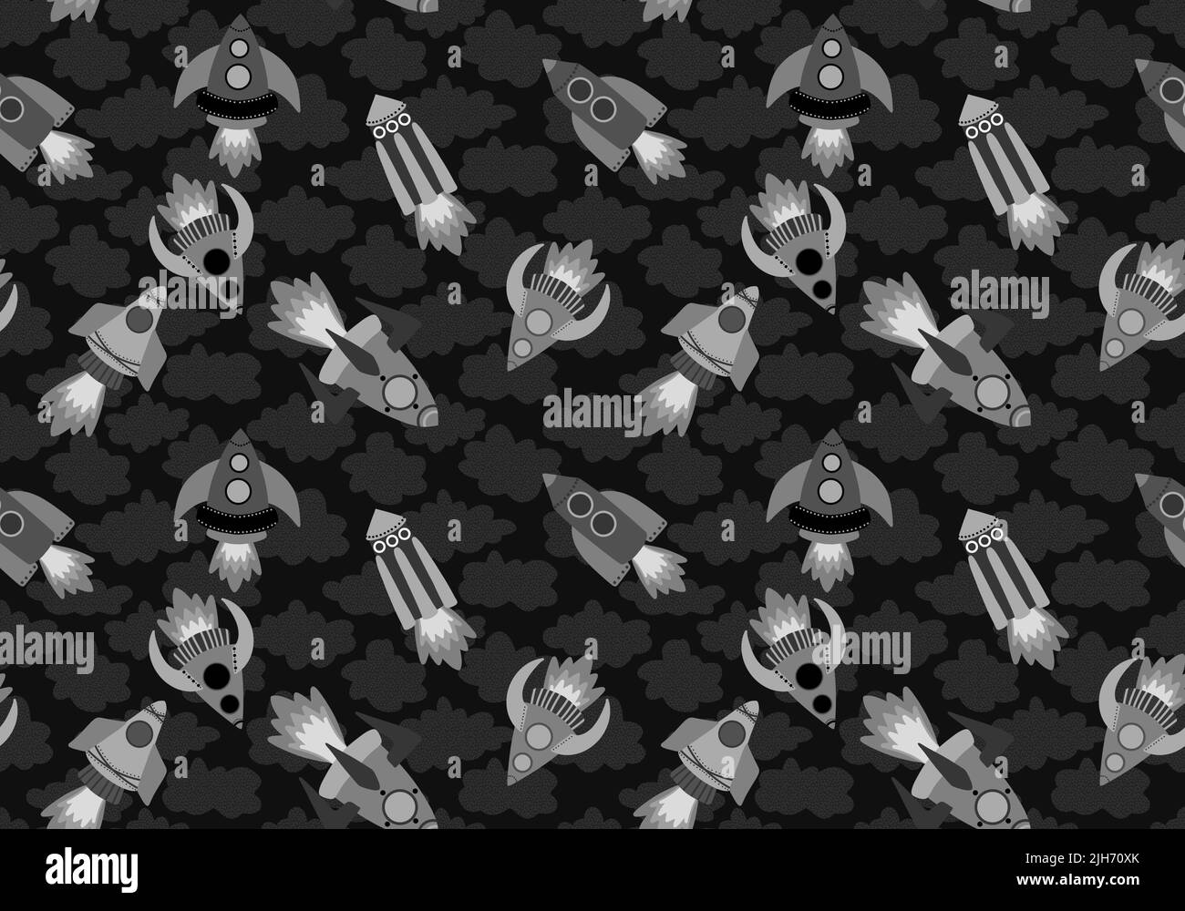 Cartoon seamless spaceship pattern for fabrics and kids and school ...