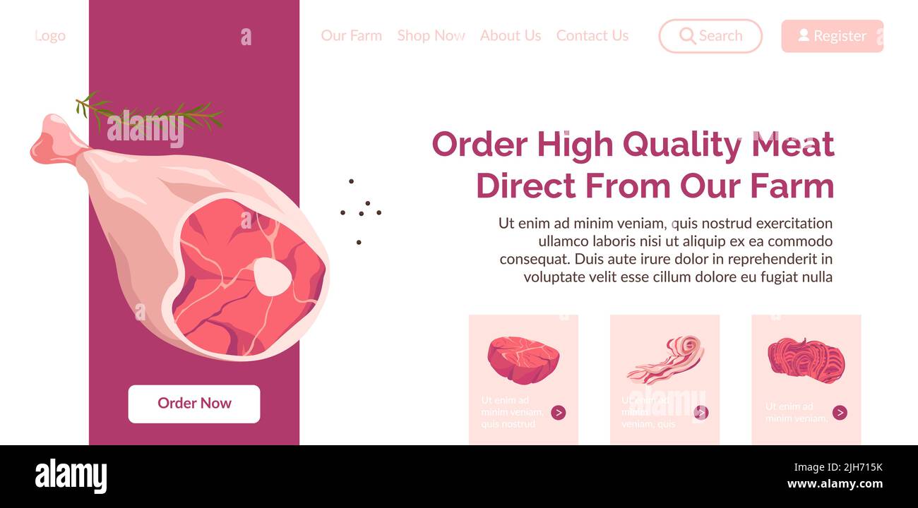 Meat display Stock Vector Images - Alamy