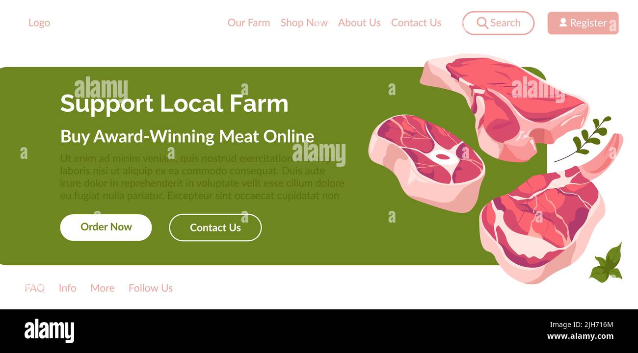 Support local food Stock Vector Images - Alamy