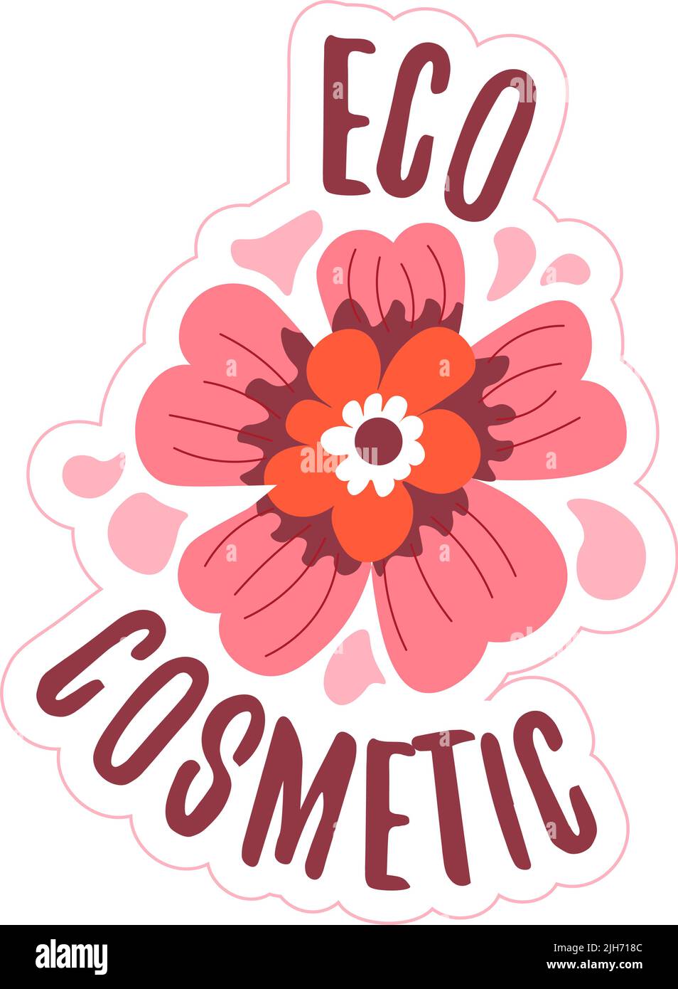 Natural sustainable skin cream Stock Vector Images - Alamy