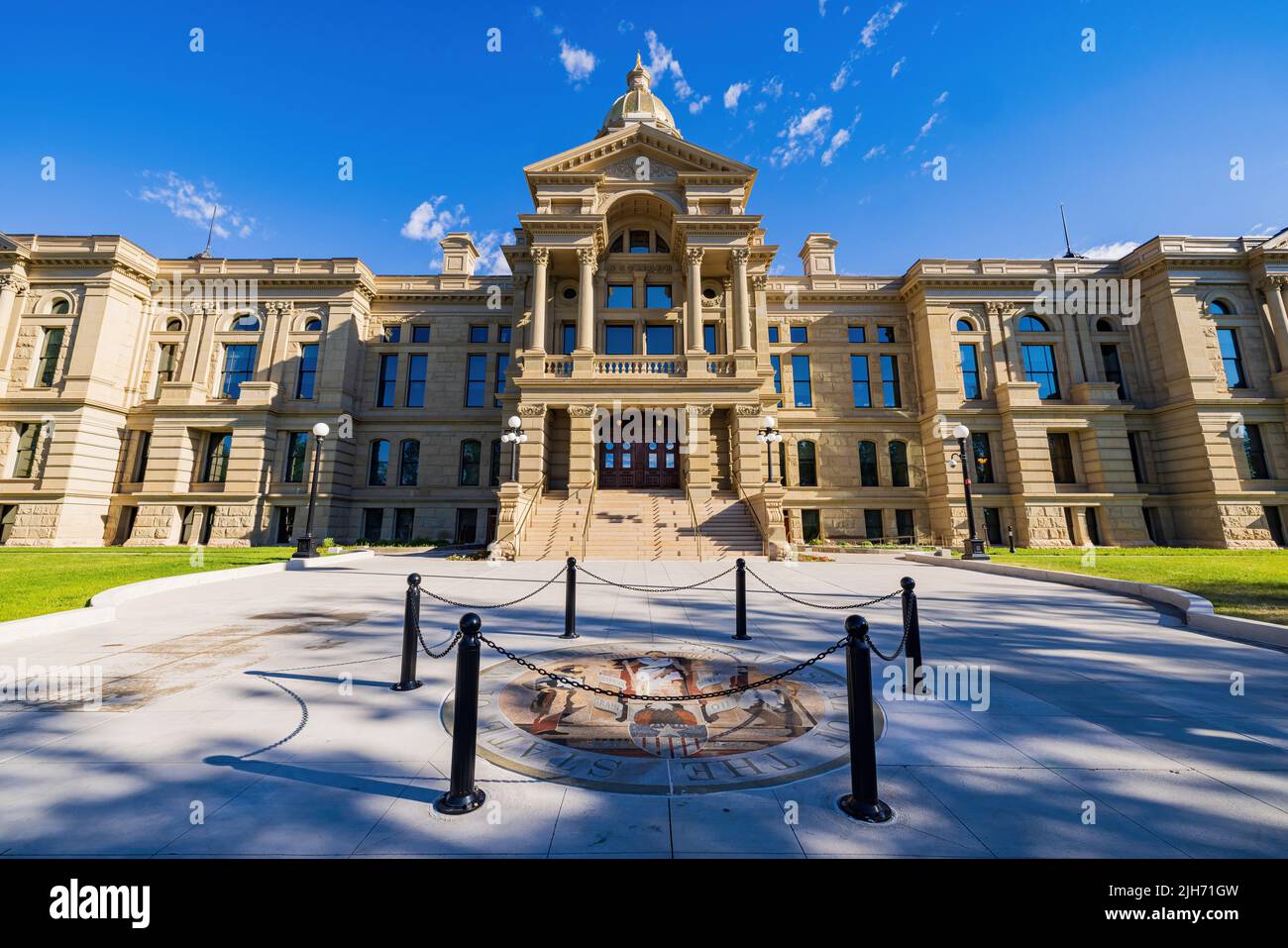 Sunny view of the Wyoming State capitol building at Cheyenne, Wyoming ...