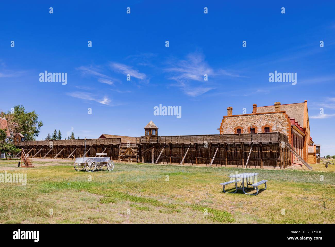Sunny exterior view of the Wyoming Territorial Prison at Wyoming Stock ...