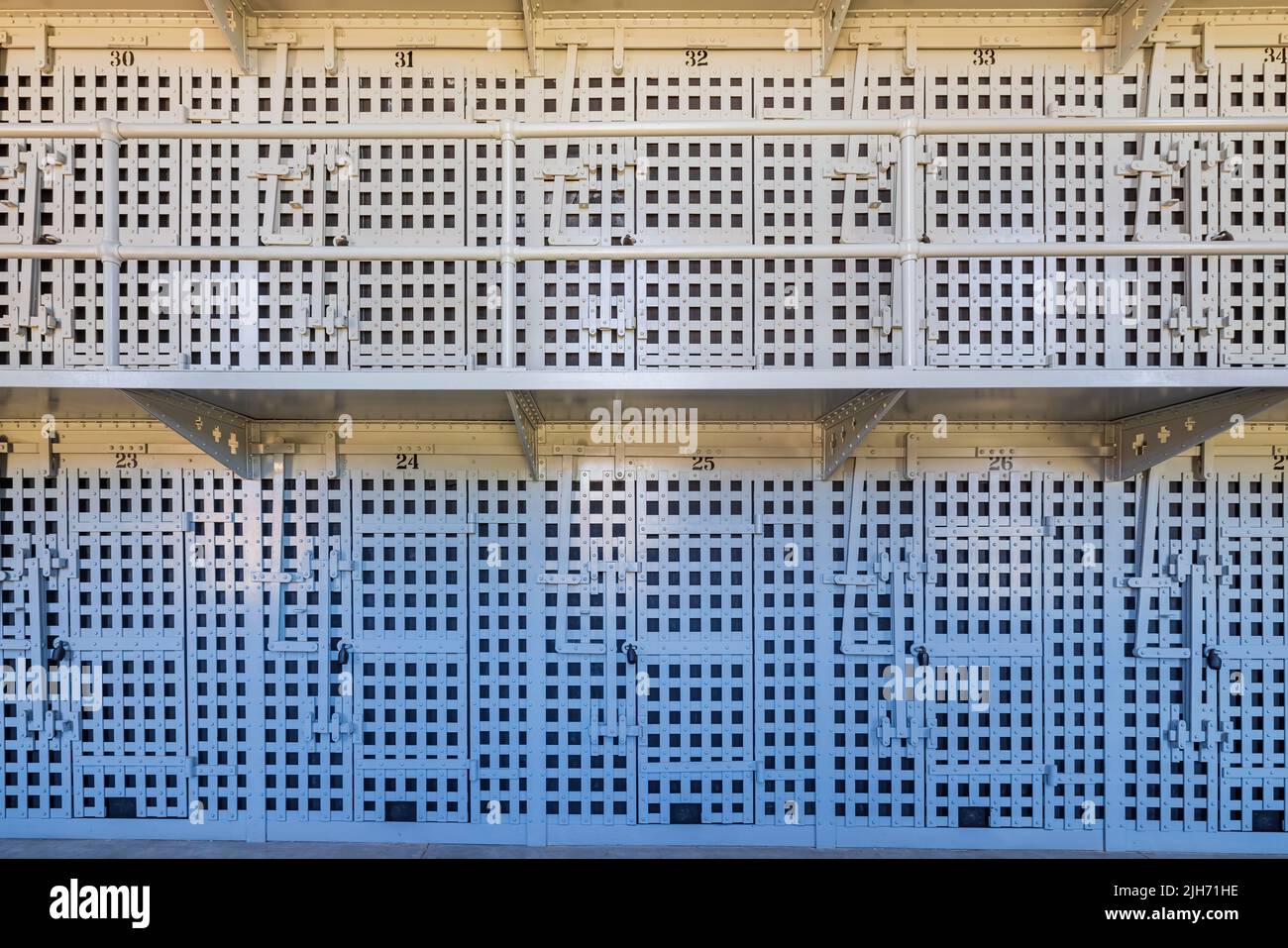 Interior view of the cell of Wyoming Territorial Prison at Wyoming ...