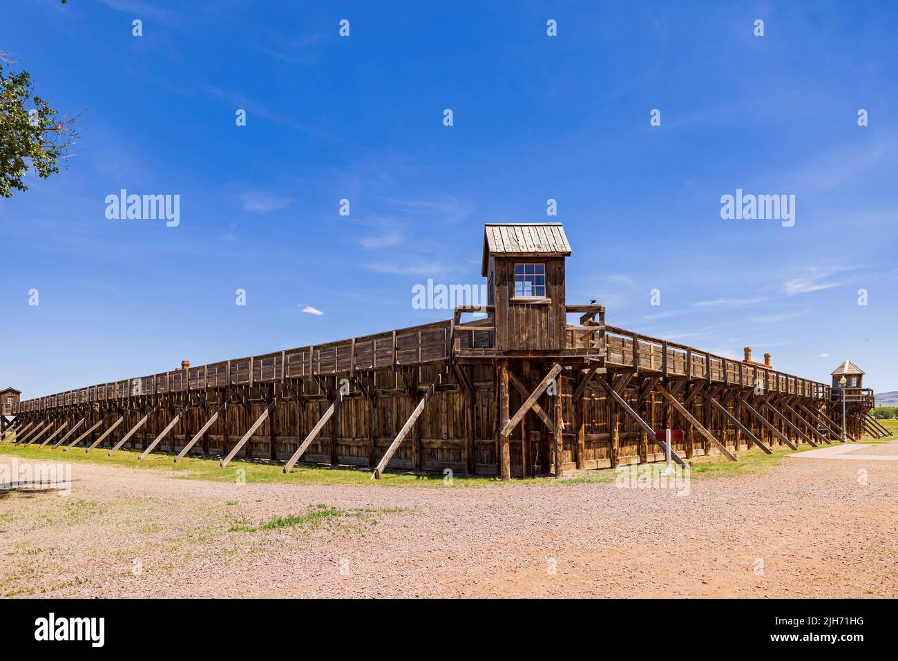 Sunny exterior view of the Wyoming Territorial Prison at Wyoming Stock ...