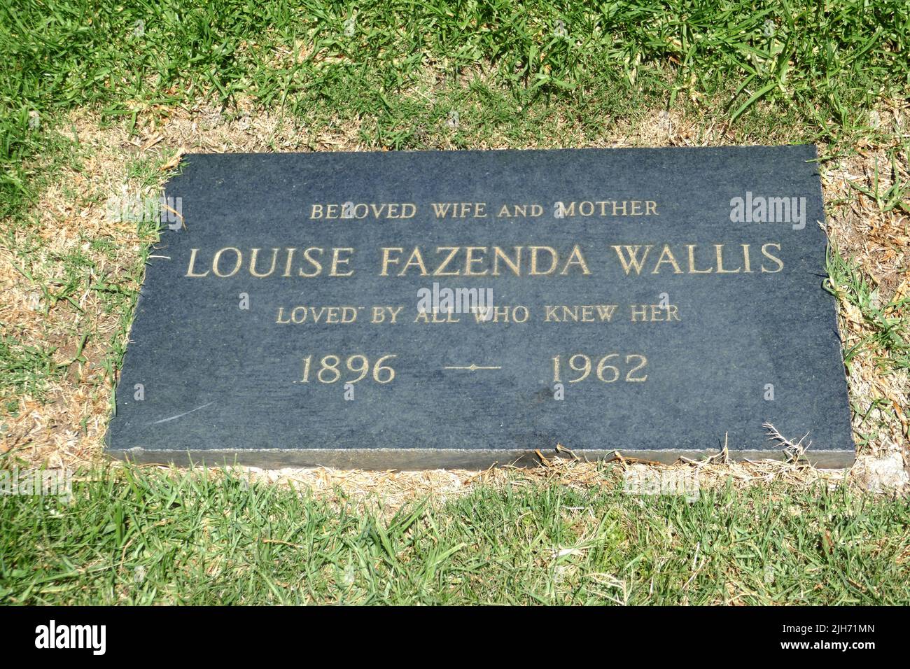 Inglewood, California, USA 13th July 2022 Actress Louise Fazenda's Grave in Mignonette Section ...