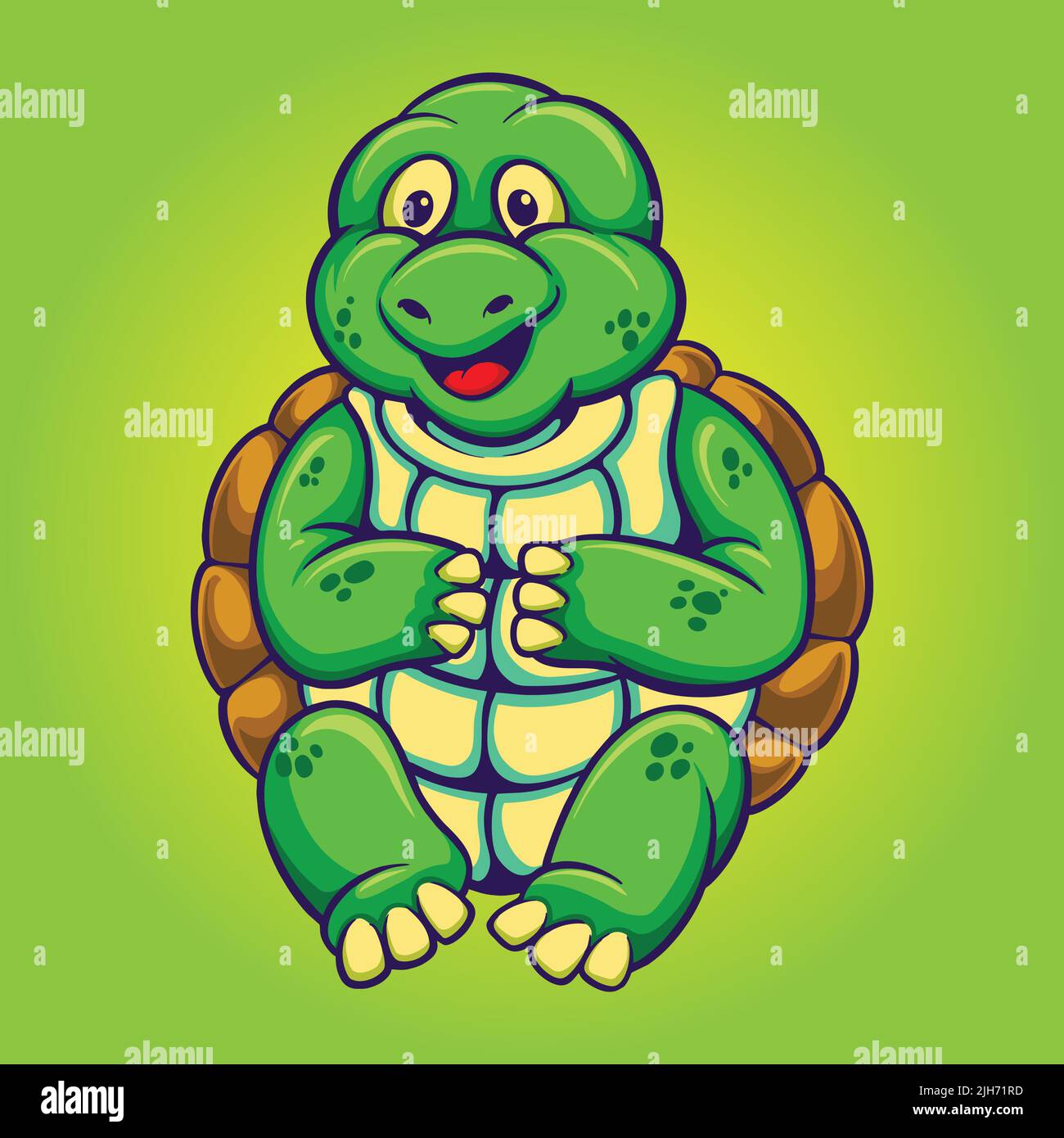 Cute sea turtle cartoon mascot vector illustrations for your work logo ...