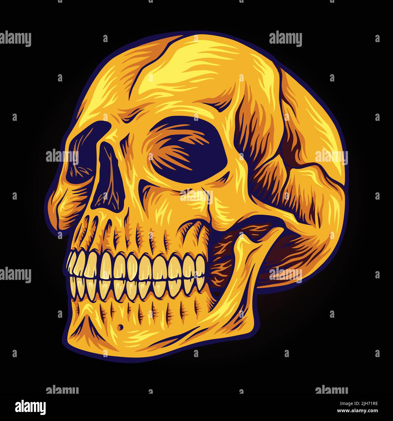 Classic skull head logo mascot vector illustrations for your work logo ...