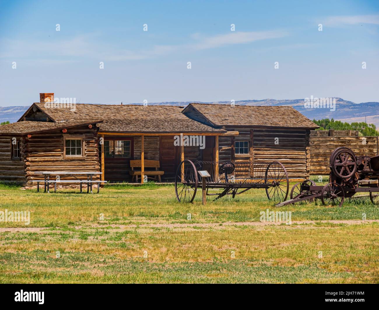 Sunny exterior view of the Wyoming Territorial Prison at Wyoming Stock ...