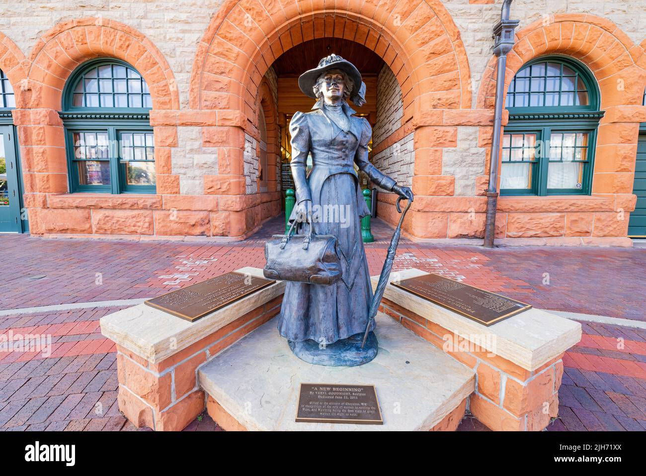 Wyoming, JUL 3 2022 - Sunny view of the Cheyenne Depot Museum Stock ...