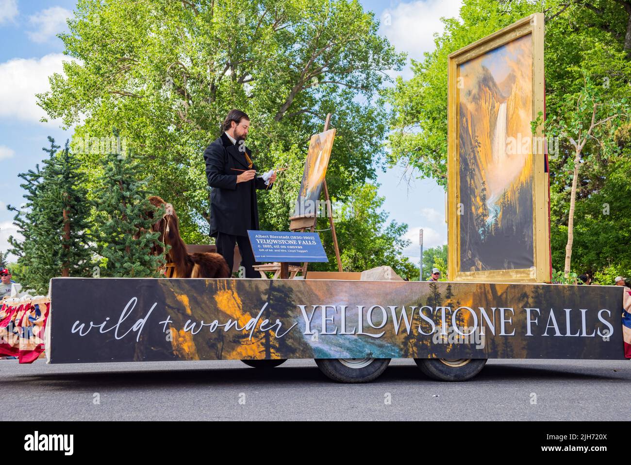 Wyoming, JUL 4 2022 - Sunny view of the famous Cody Stampede Parade ...