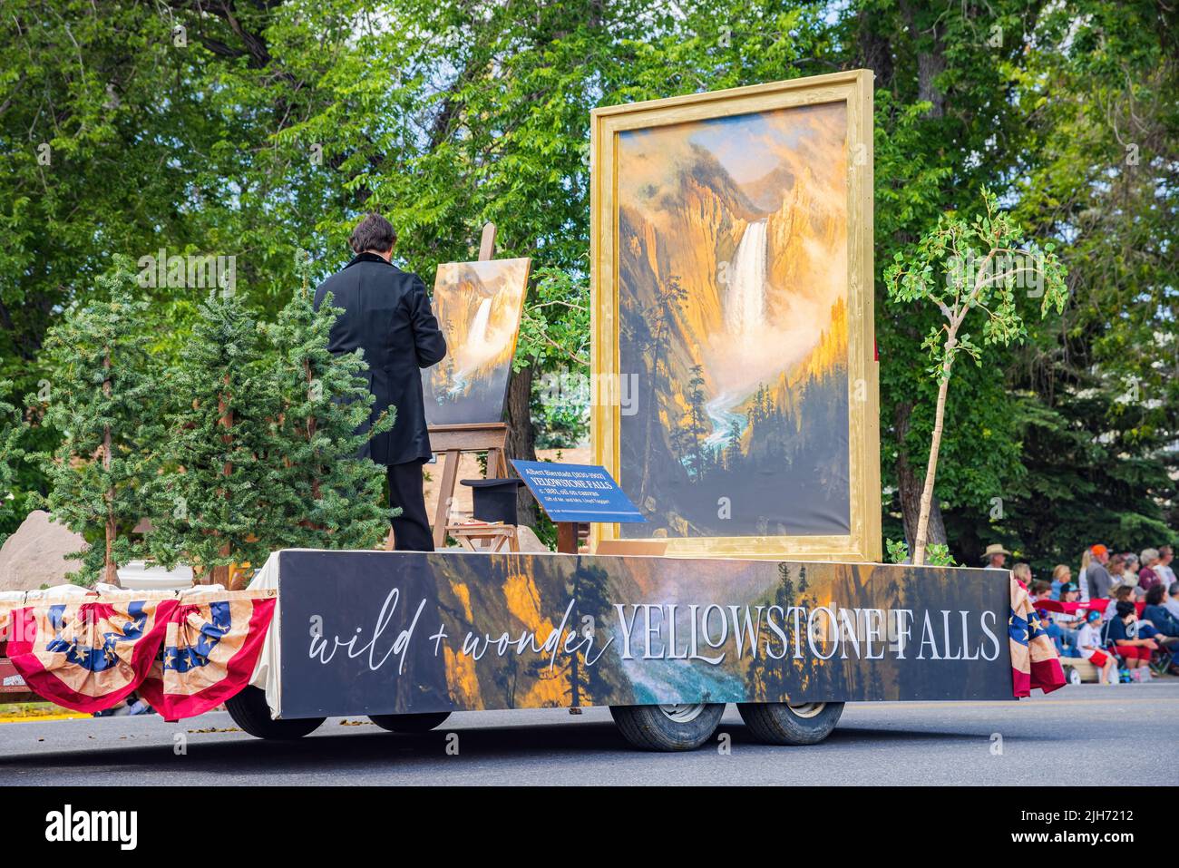 Wyoming, JUL 4 2022 - Sunny view of the famous Cody Stampede Parade ...