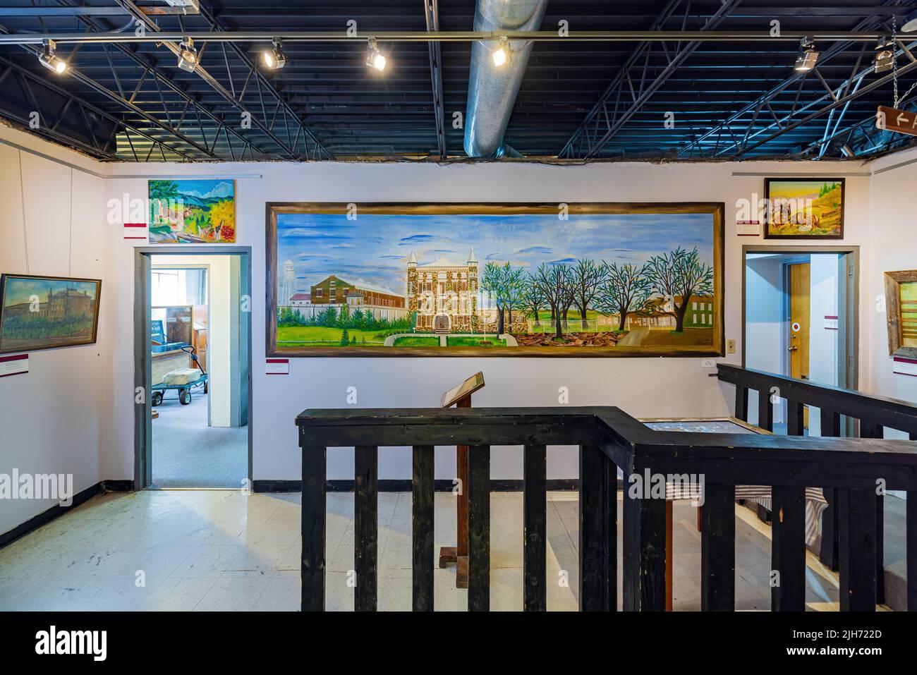 Wyoming, JUL 9 2022 - Interior view of the Wyoming Frontier Prison ...