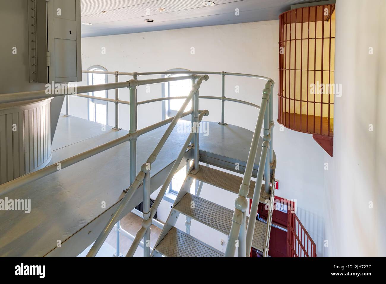 Wyoming, JUL 9 2022 - Interior view of the Wyoming Territorial Prison ...