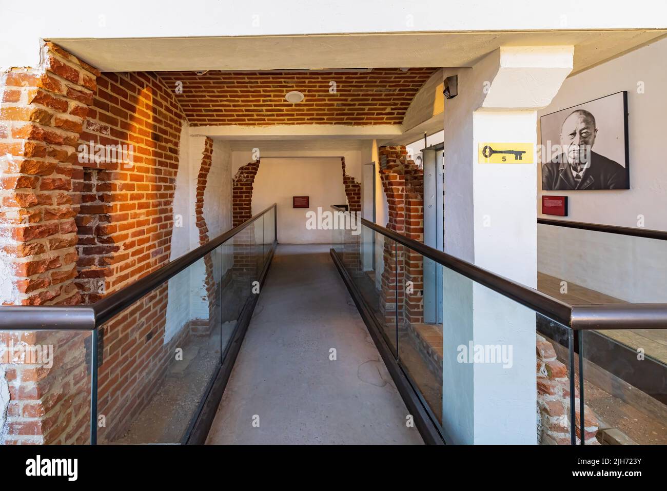 Wyoming, JUL 9 2022 - Interior view of the Wyoming Territorial Prison ...