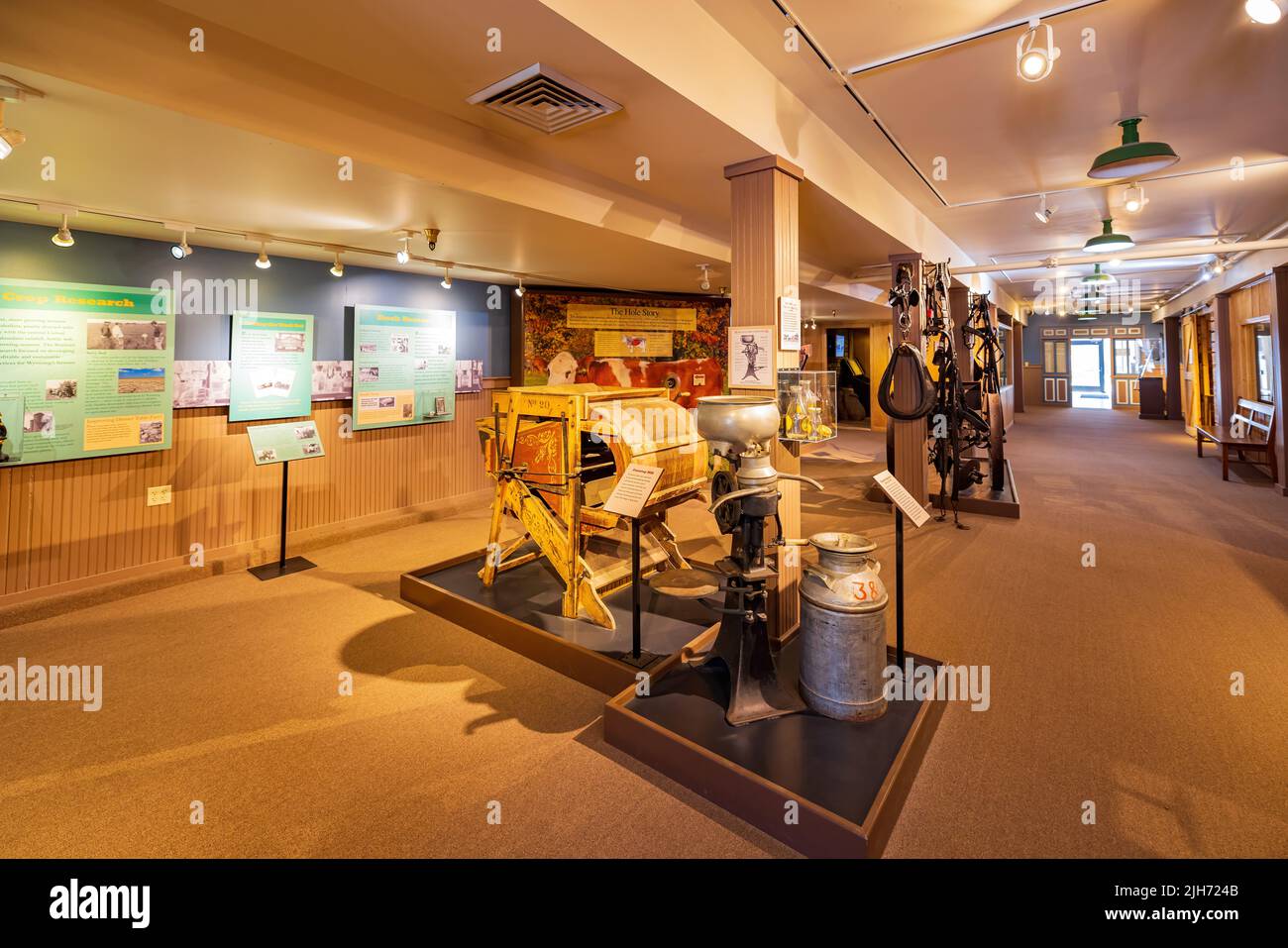 Wyoming, JUL 9 2022 - Interior view of the Wyoming Territorial Prison ...