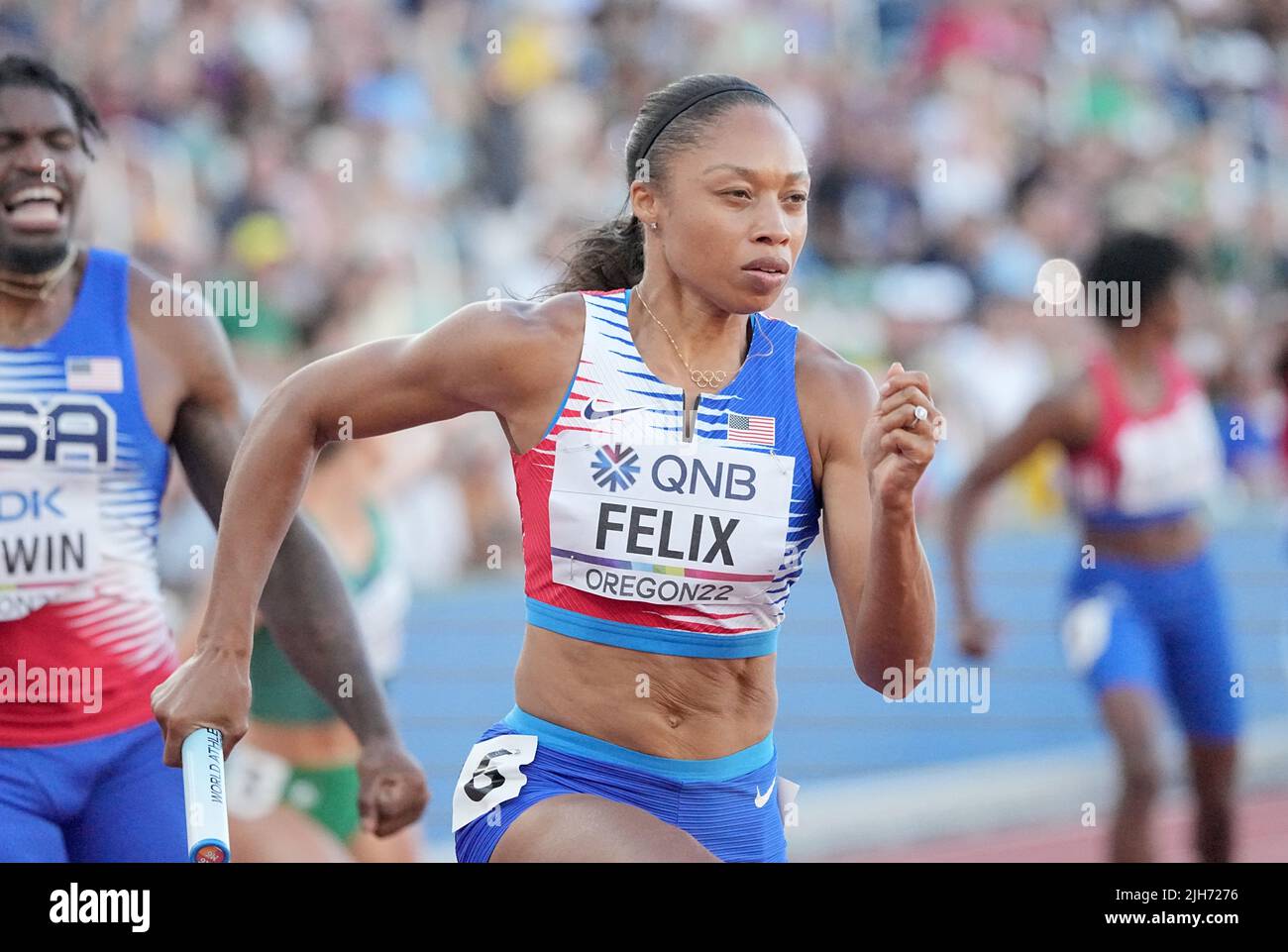 Eugene, USA. 16th July, 2022. Athletics: World Championships: Allyson ...