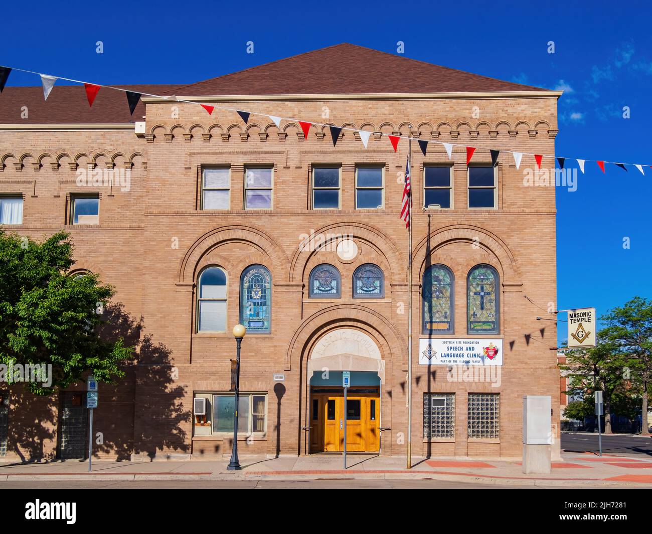 Wyoming, JUL 3 2022 - Exterior view of the Speech and Language Clinic ...
