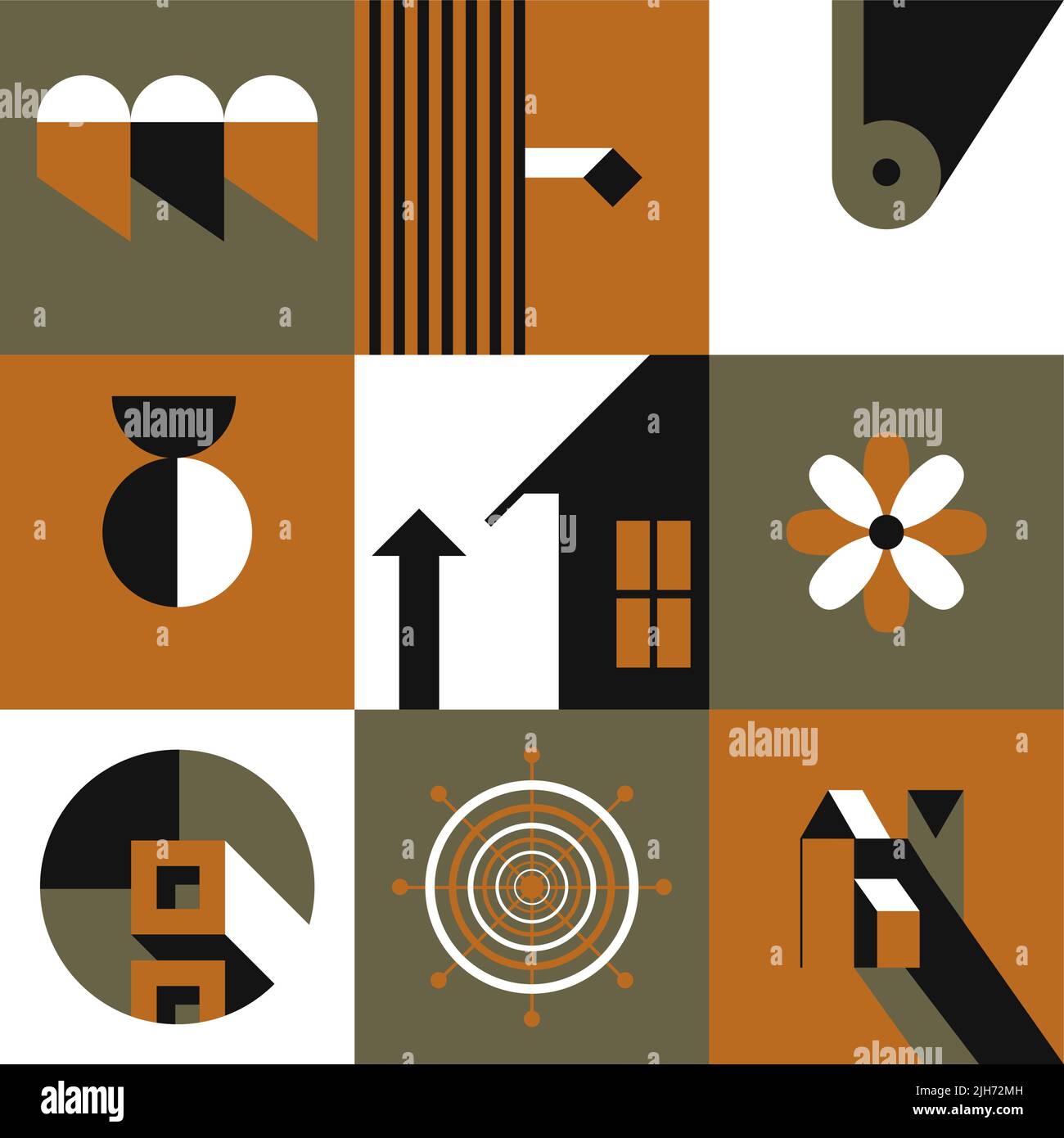 Art deco block print Stock Vector Images - Alamy